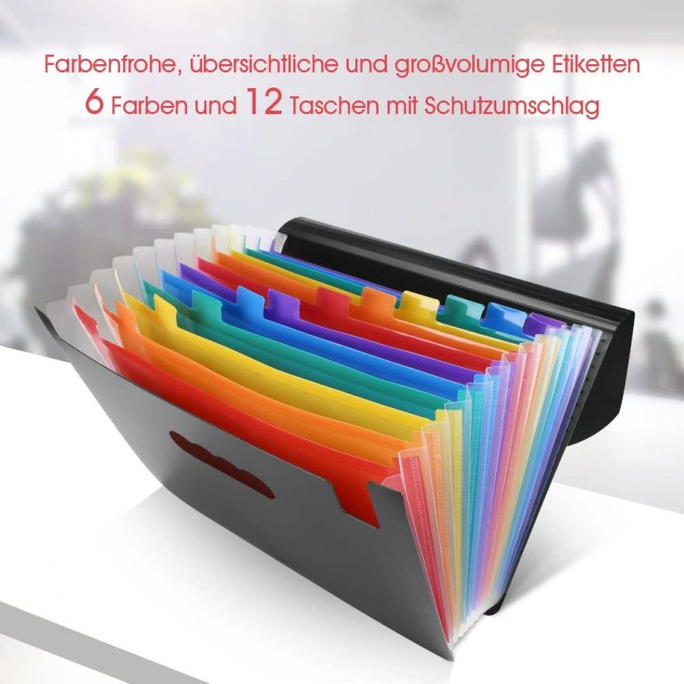 LOETAD document folder A4 compartment folder file organizer with ...